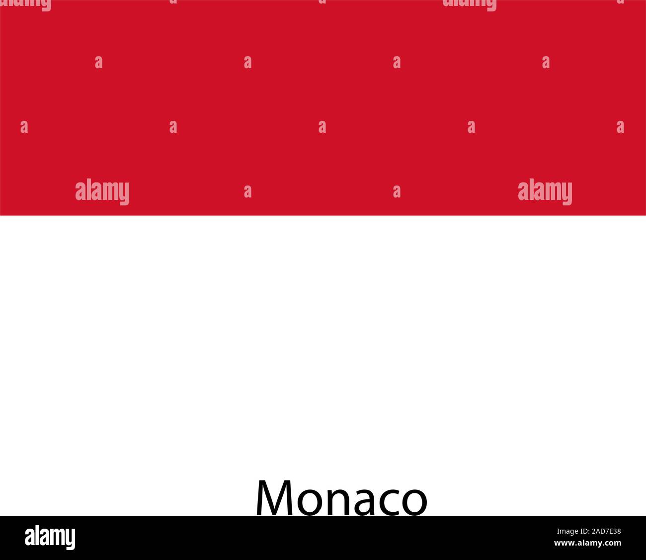 Flag of the country monaco. Vector illustration. Exact colors Stock ...