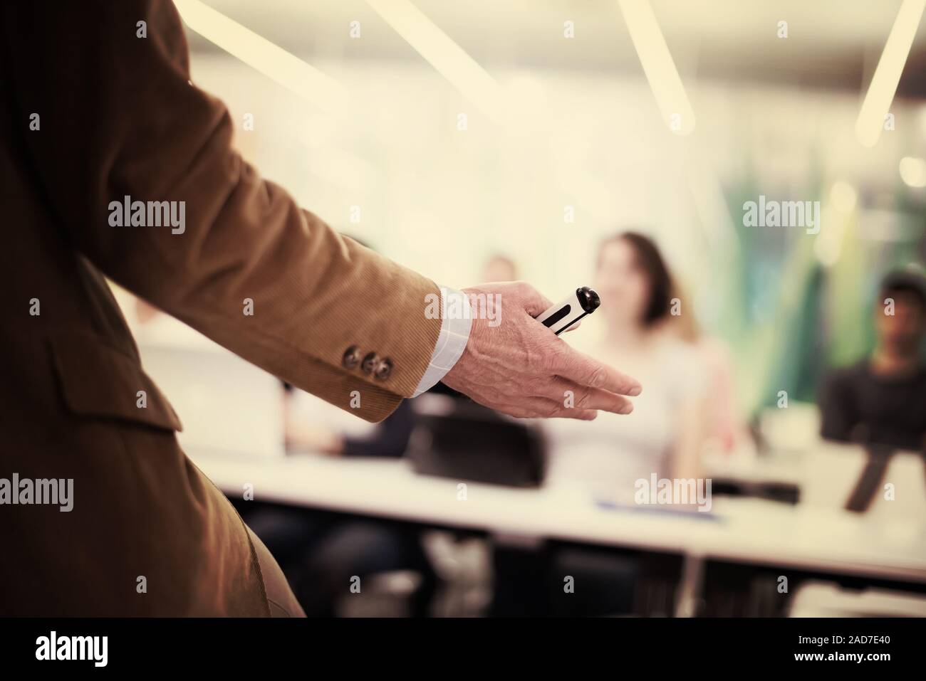 close up of teacher hand while teaching in classroom Stock Photo - Alamy