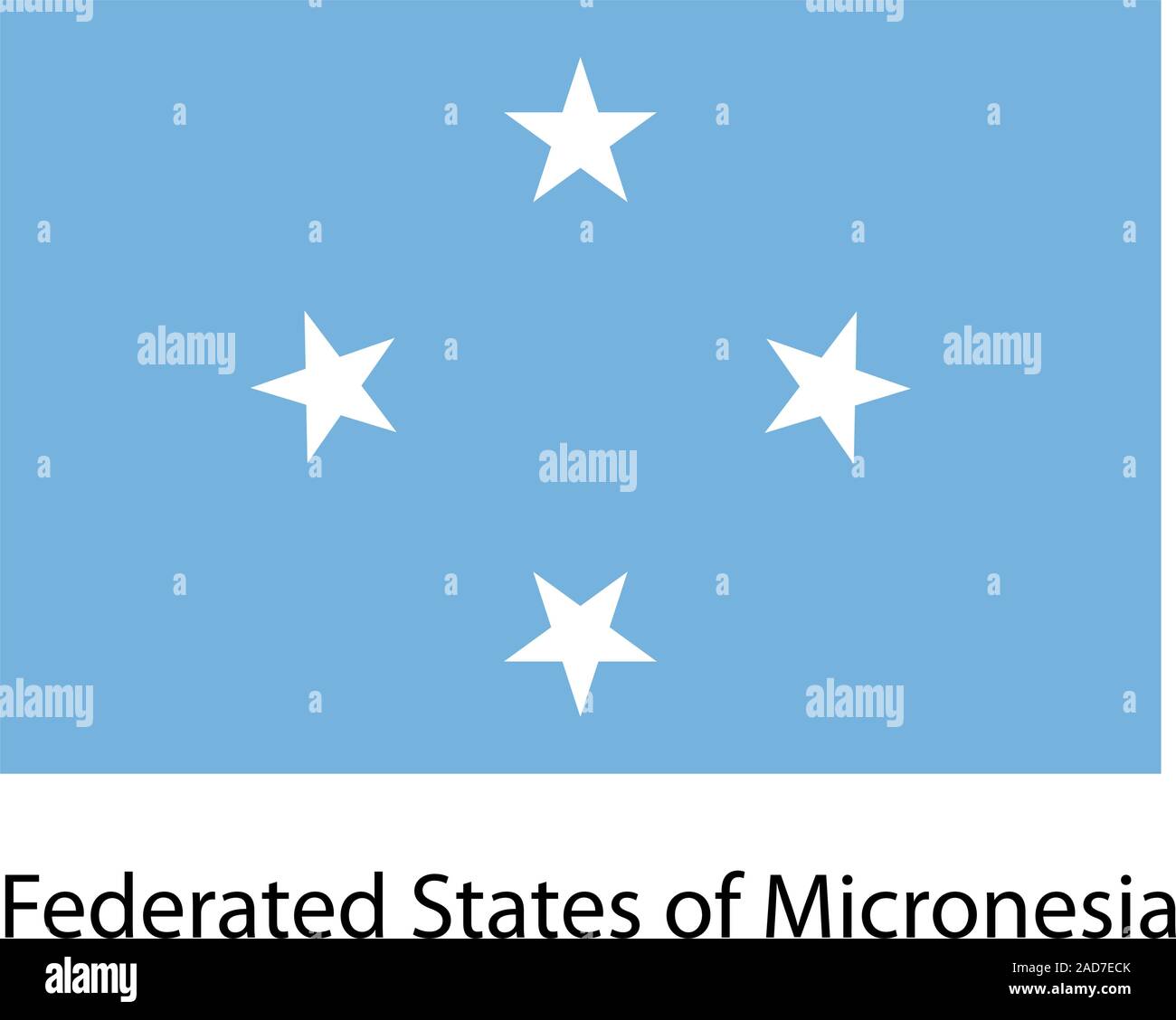 Flag of the country federated states of micronesia. Vector illustration ...