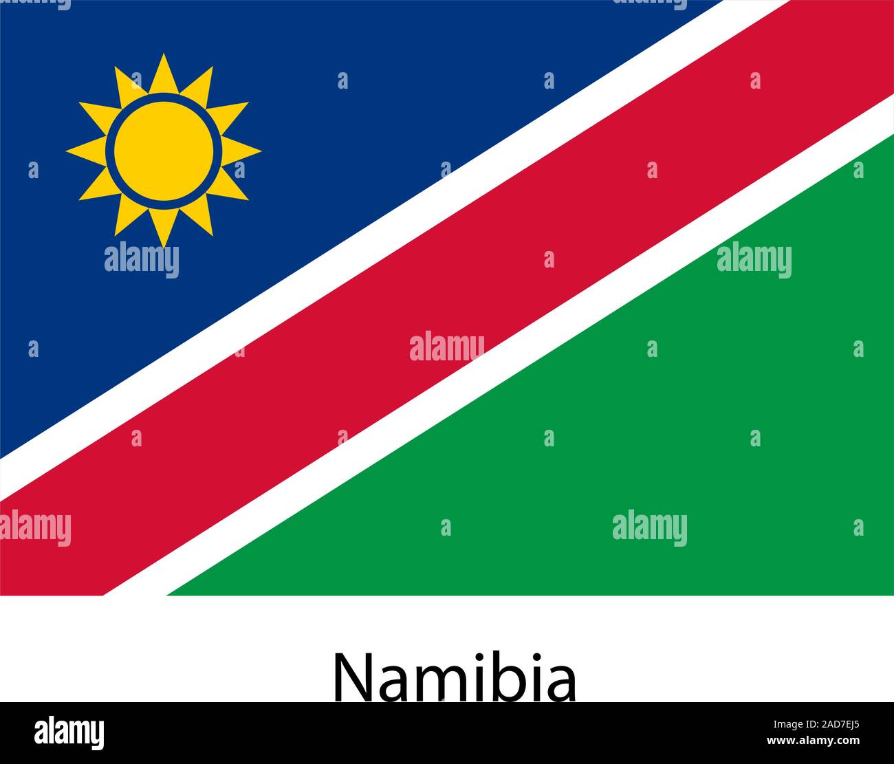 Editable namibia flag vector hi-res stock photography and images - Alamy