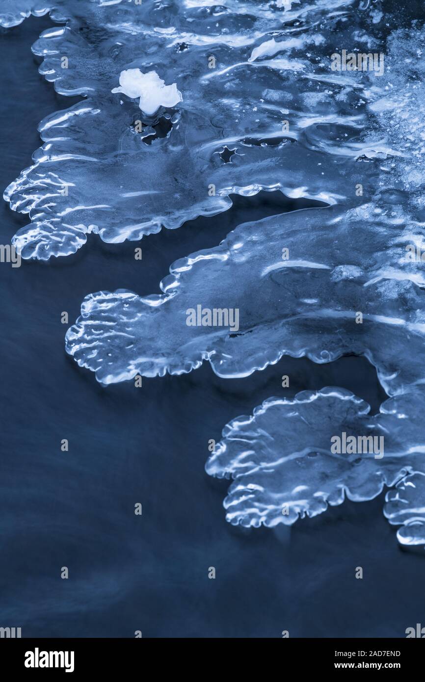 Ice formations in a brook, Lapland, Sweden Stock Photo - Alamy