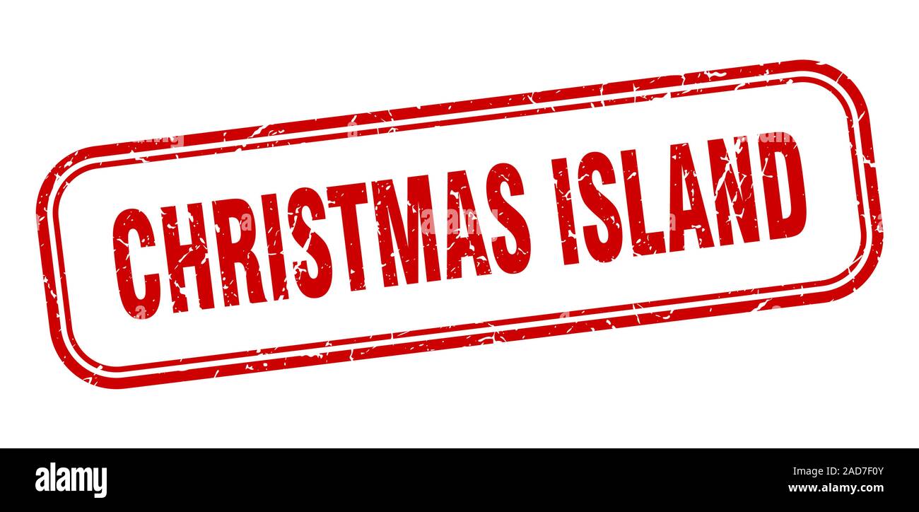 Christmas Island stamp. Christmas Island red grunge isolated sign Stock ...