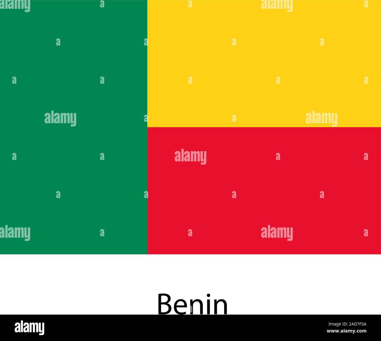 Flag of the country benin. Vector illustration. Exact colors Stock ...