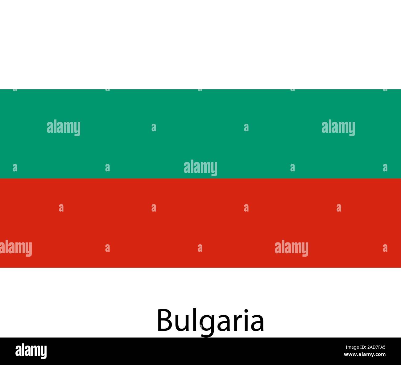 Flag of the country bulgaria . Vector illustration. Exact colors Stock ...