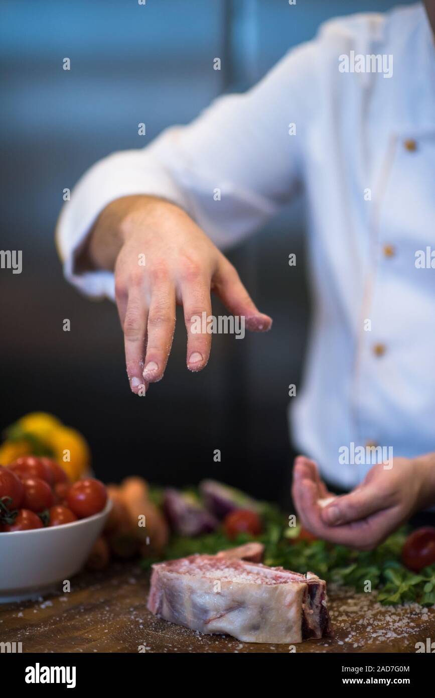 Putting juicy raw meat vegetables hi-res stock photography and images ...