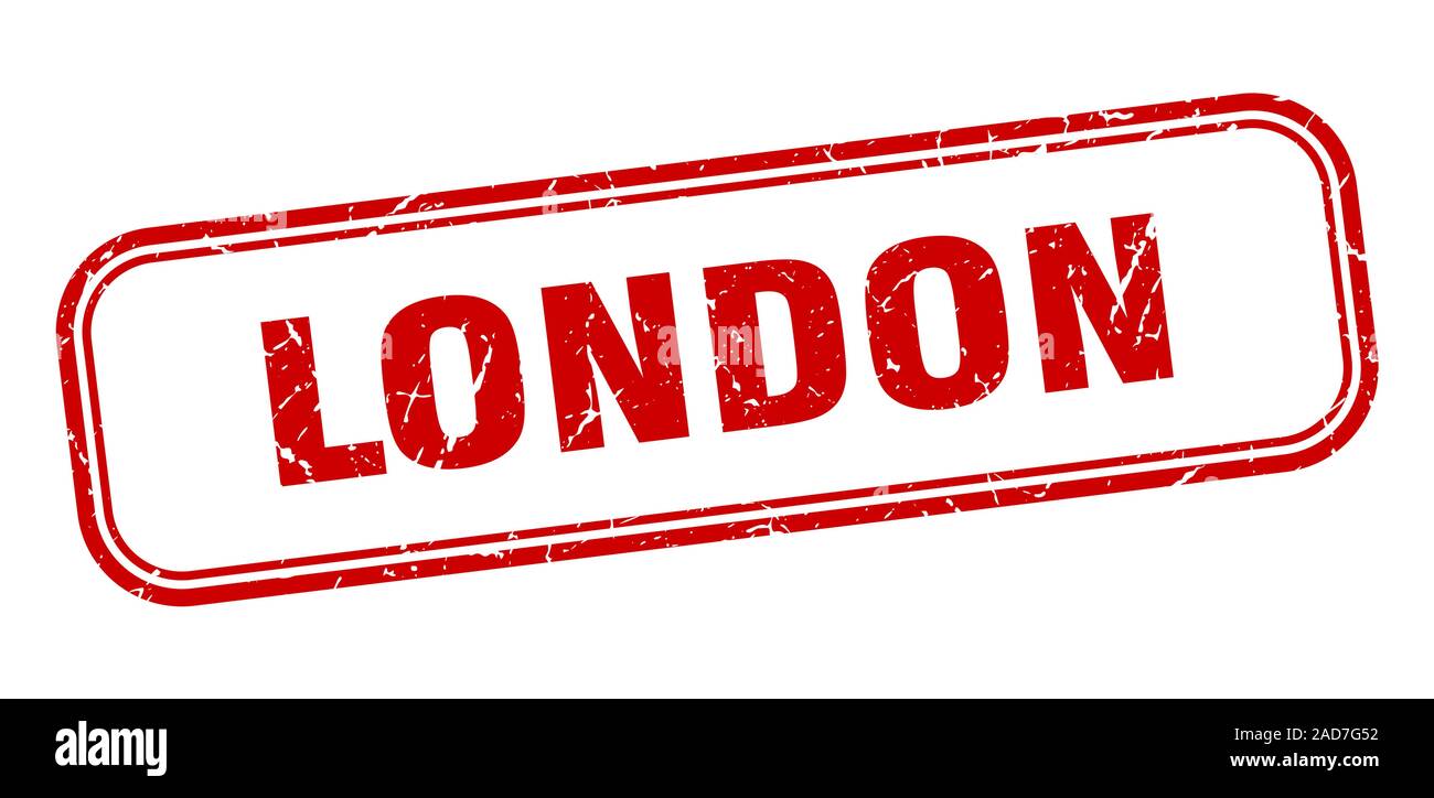 London red square stamp hi-res stock photography and images - Alamy