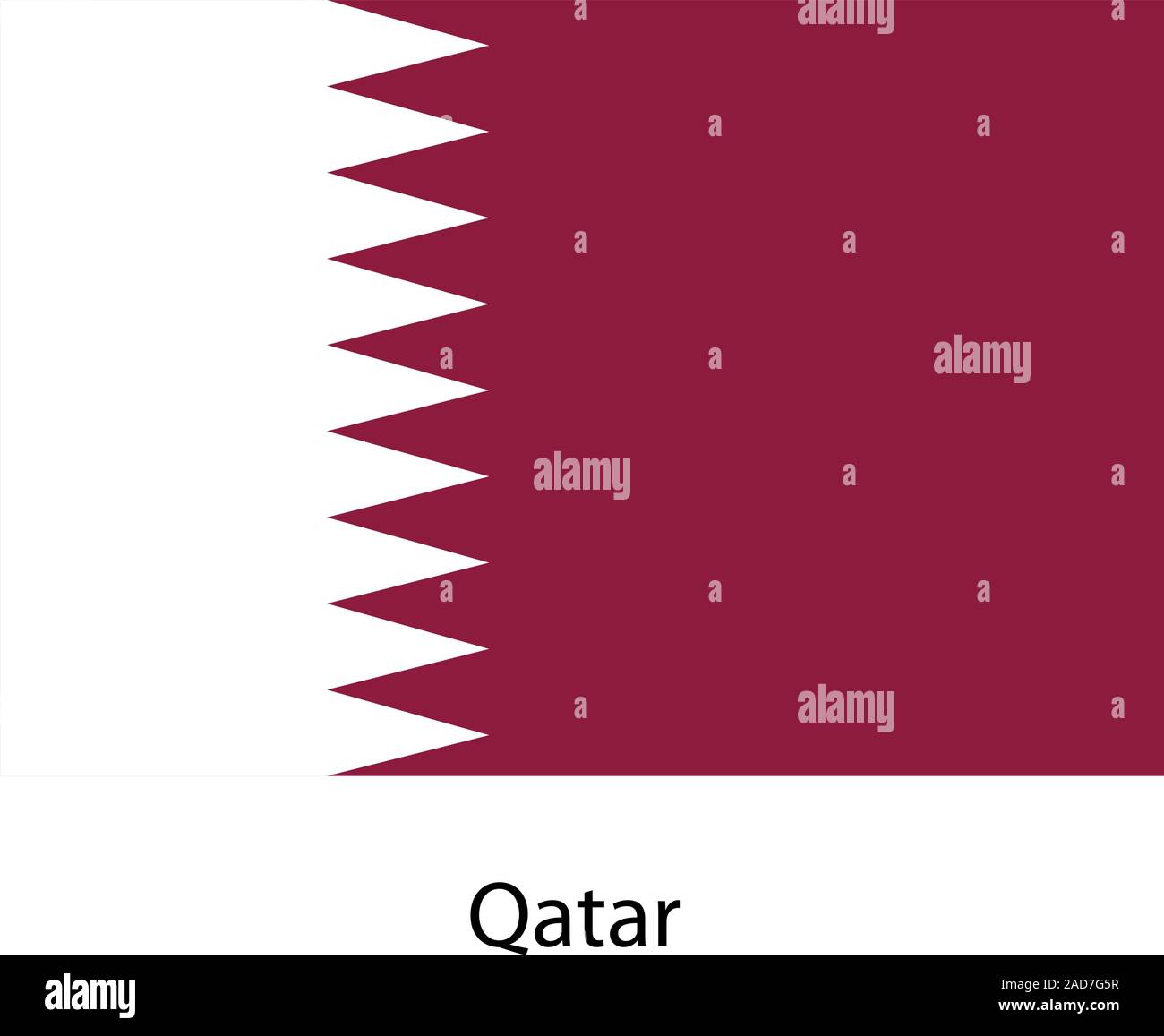 Flag of the country qatar. Vector illustration. Exact colors Stock ...