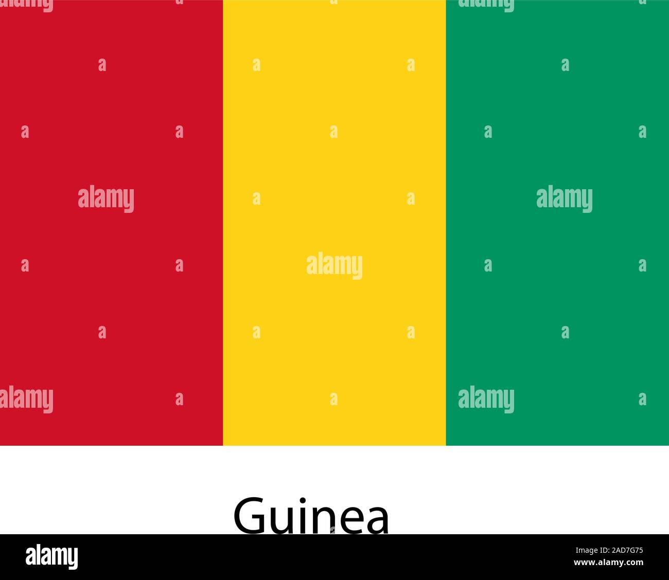 Flag of the country guinea. Vector illustration. Exact colors Stock ...