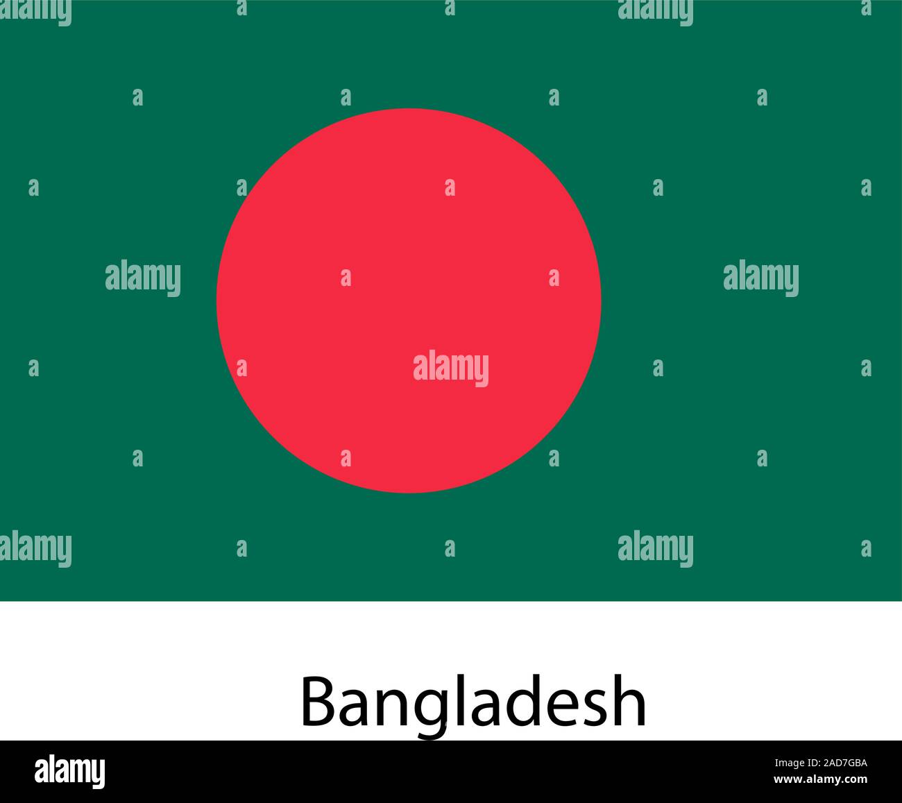 Flag of the country bangladesh. Vector illustration. Exact colors Stock ...