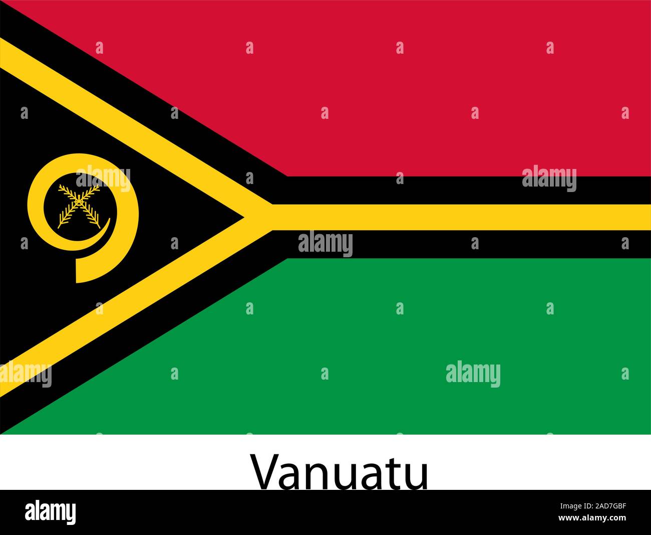 Flag of the country vanuatu. Vector illustration. Exact colors Stock Vector Image & Art - Alamy