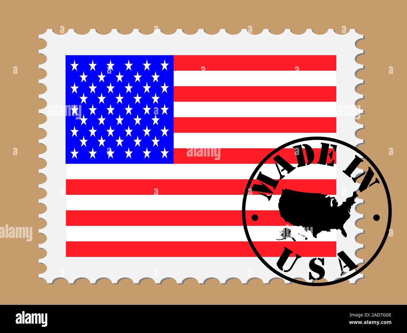 Postage stamp of usa in black Stock Vector Images - Alamy