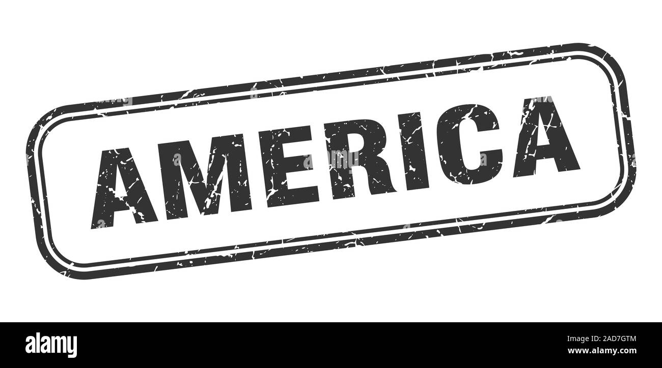 America stamp. America black grunge isolated sign Stock Vector Image ...