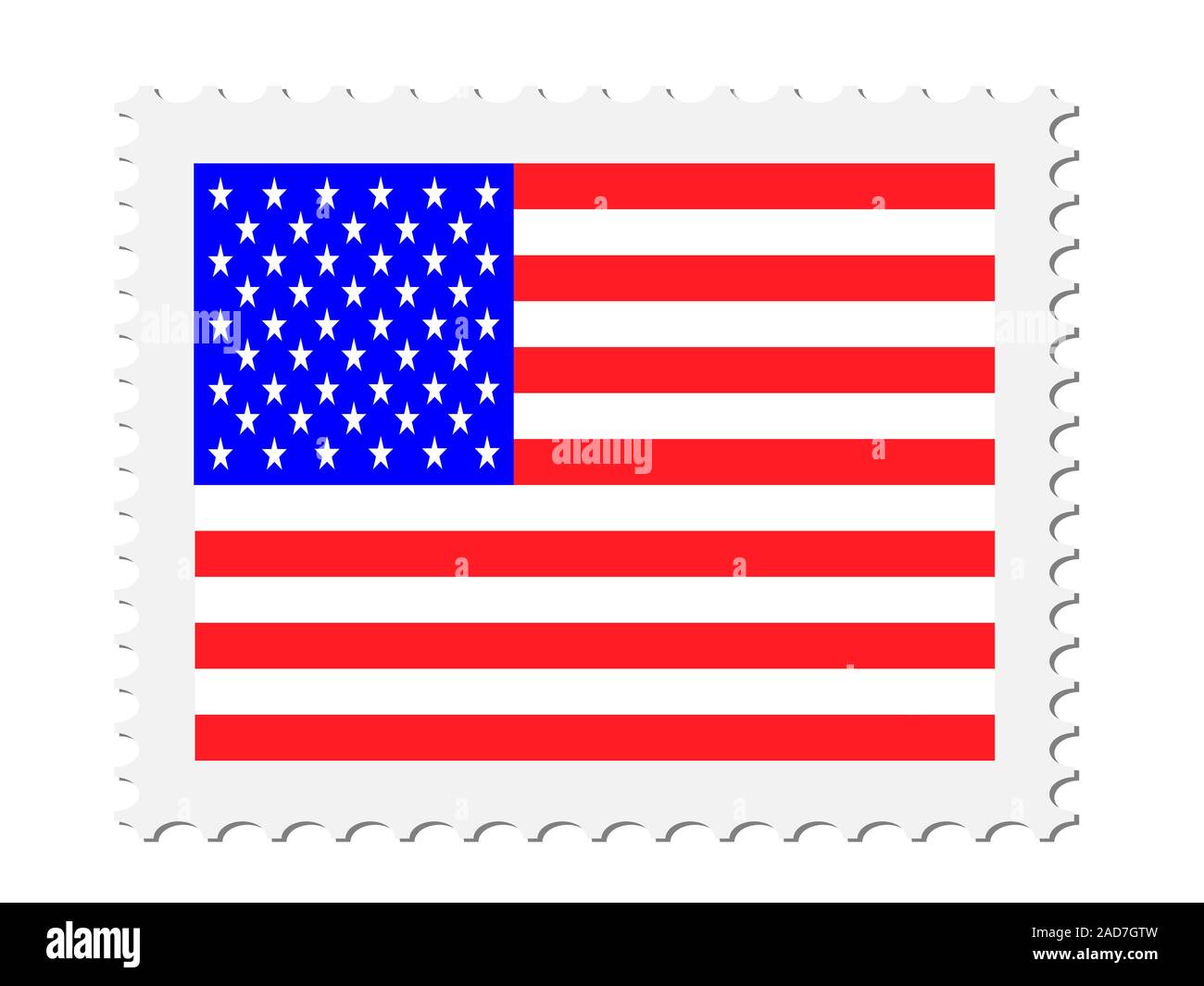Us postal service stamp Stock Vector Images - Alamy