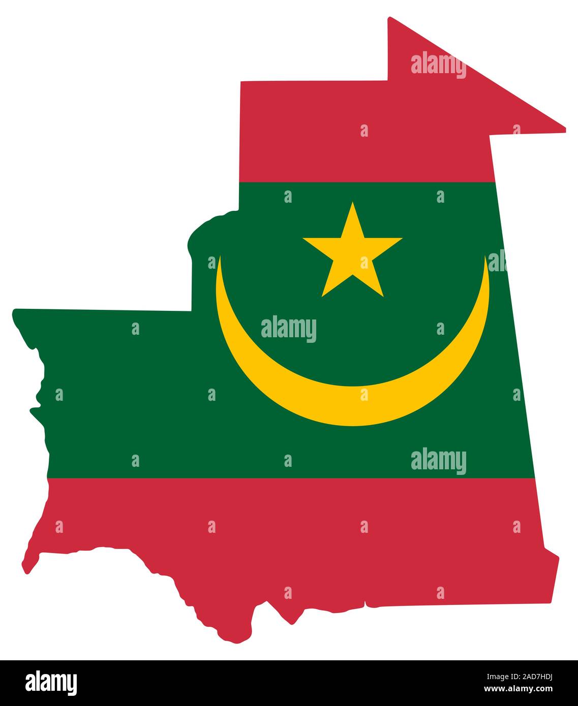 Mauritania Map Flag Vector illustration Eps 10 Stock Vector Image & Art ...