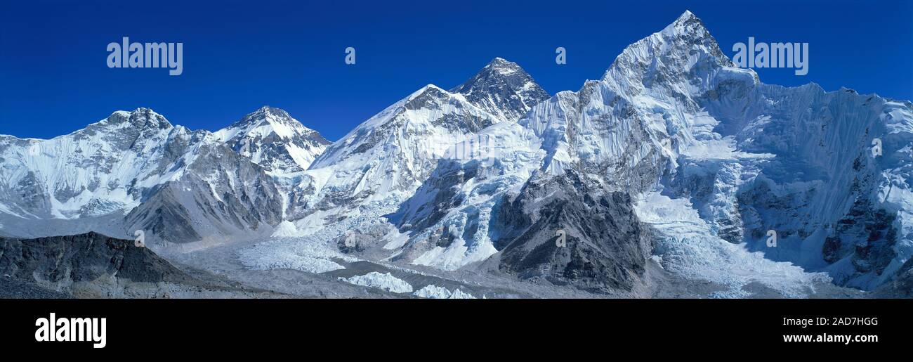 Himalaya Mountains in snow, Nepal Stock Photo - Alamy