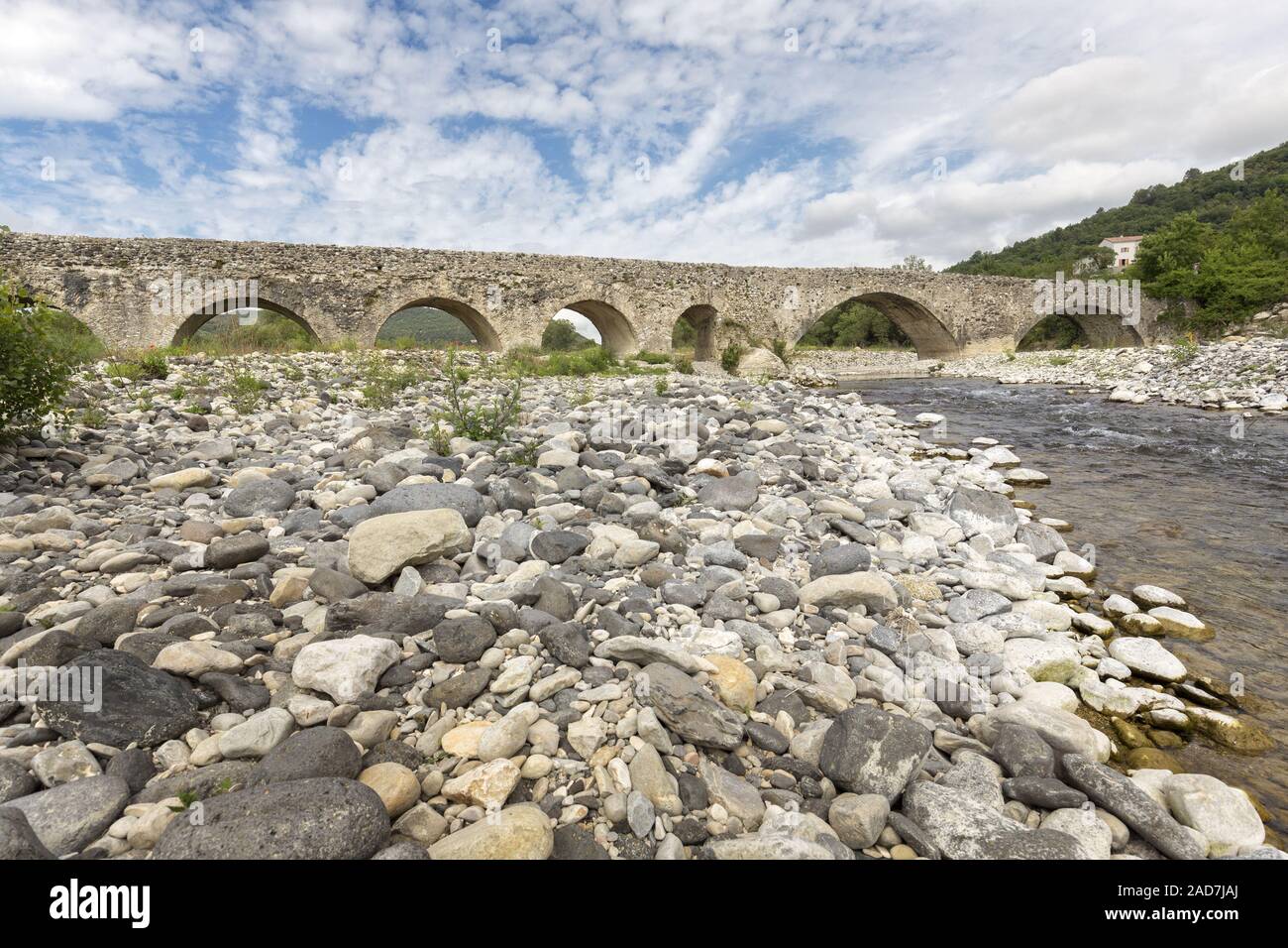 Historic Roman Bridge in France Stock Photo - Alamy