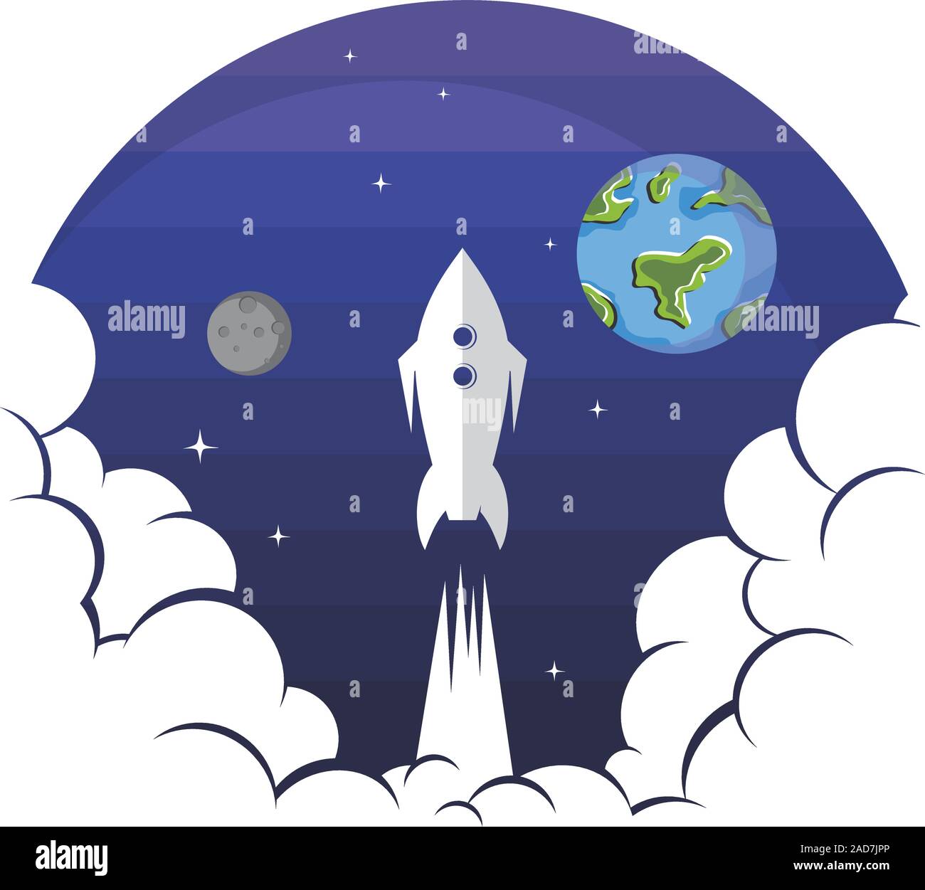 space exploration shuttle ship logo icon sign vector art Stock Vector ...