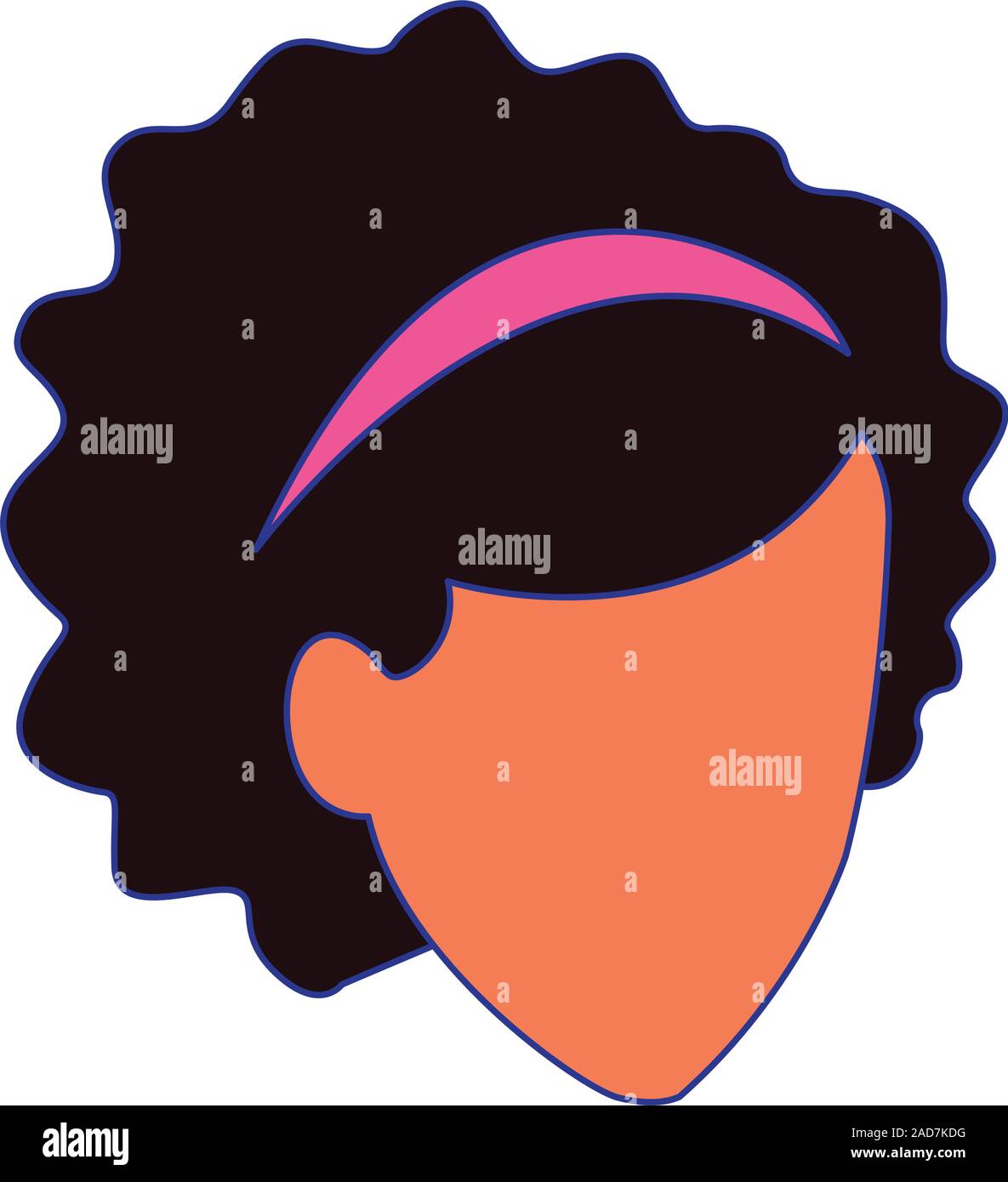 woman with curly hair icon Stock Vector Image & Art - Alamy