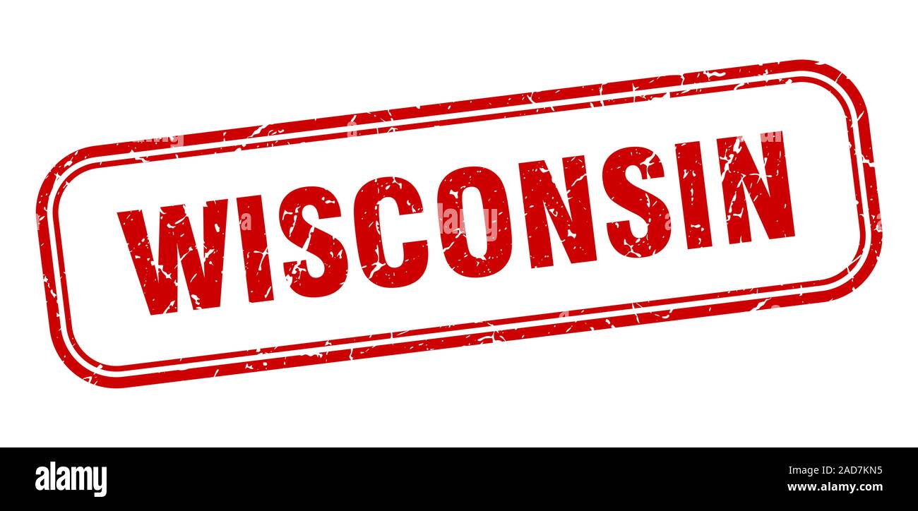 Wisconsin stamp. Wisconsin red grunge isolated sign Stock Vector Image ...
