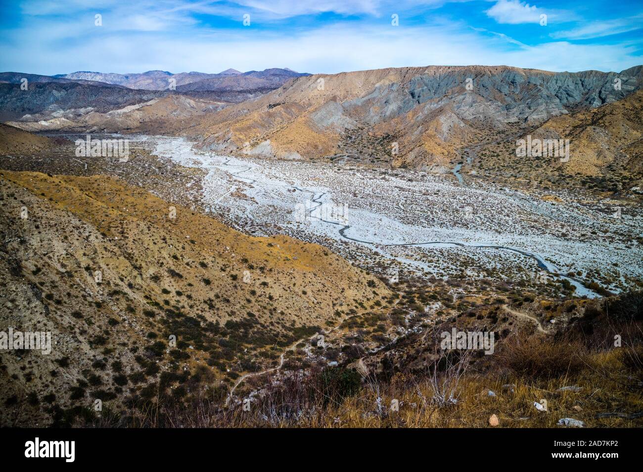 A flowing water in a stream of Whitewater Preserve Wildlands ...