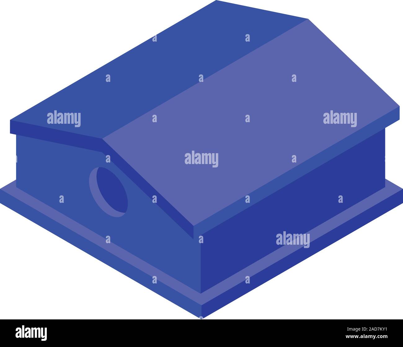 Blue bird house icon, isometric style Stock Vector Image & Art - Alamy
