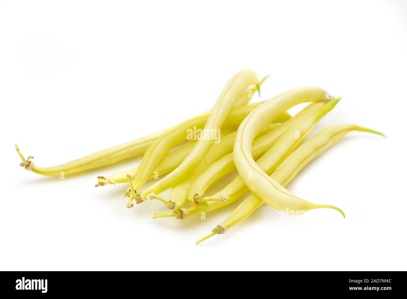Yellow fresh beans on white background Stock Photo - Alamy