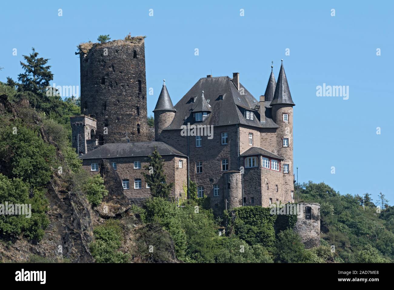 The Maus Castle in the Middle Rhine Valley near Sankt Goarshausen ...