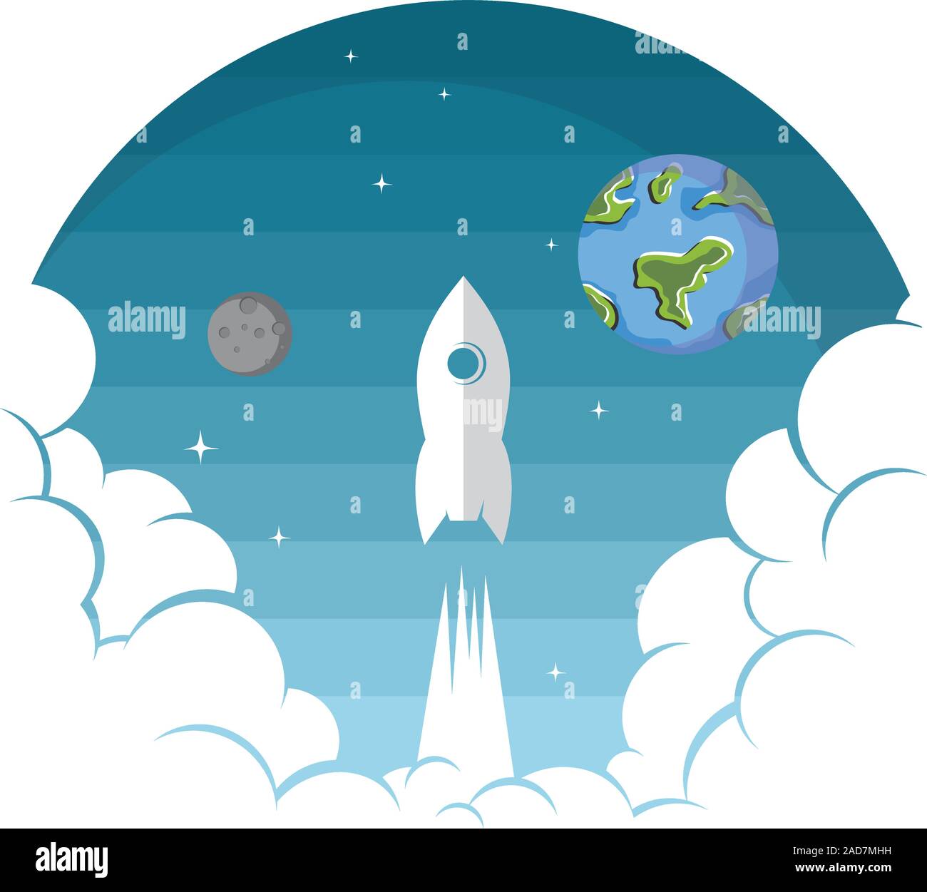 space exploration shuttle ship logo icon sign vector art Stock Vector ...