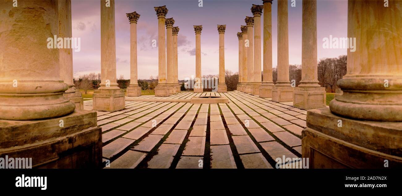 Walkway surrounded by freestanding columns, US Capitol Columns ...