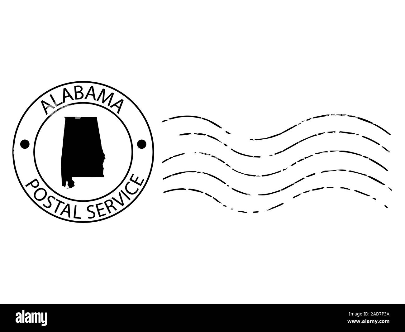 Alabama postal stamp vector illustration Eps 10 Stock Vector Image ...