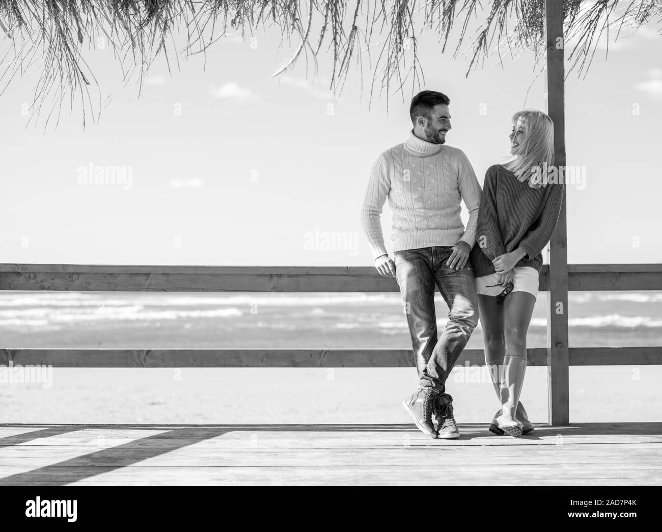 Female fun beach vacation Black and White Stock Photos & Images - Alamy