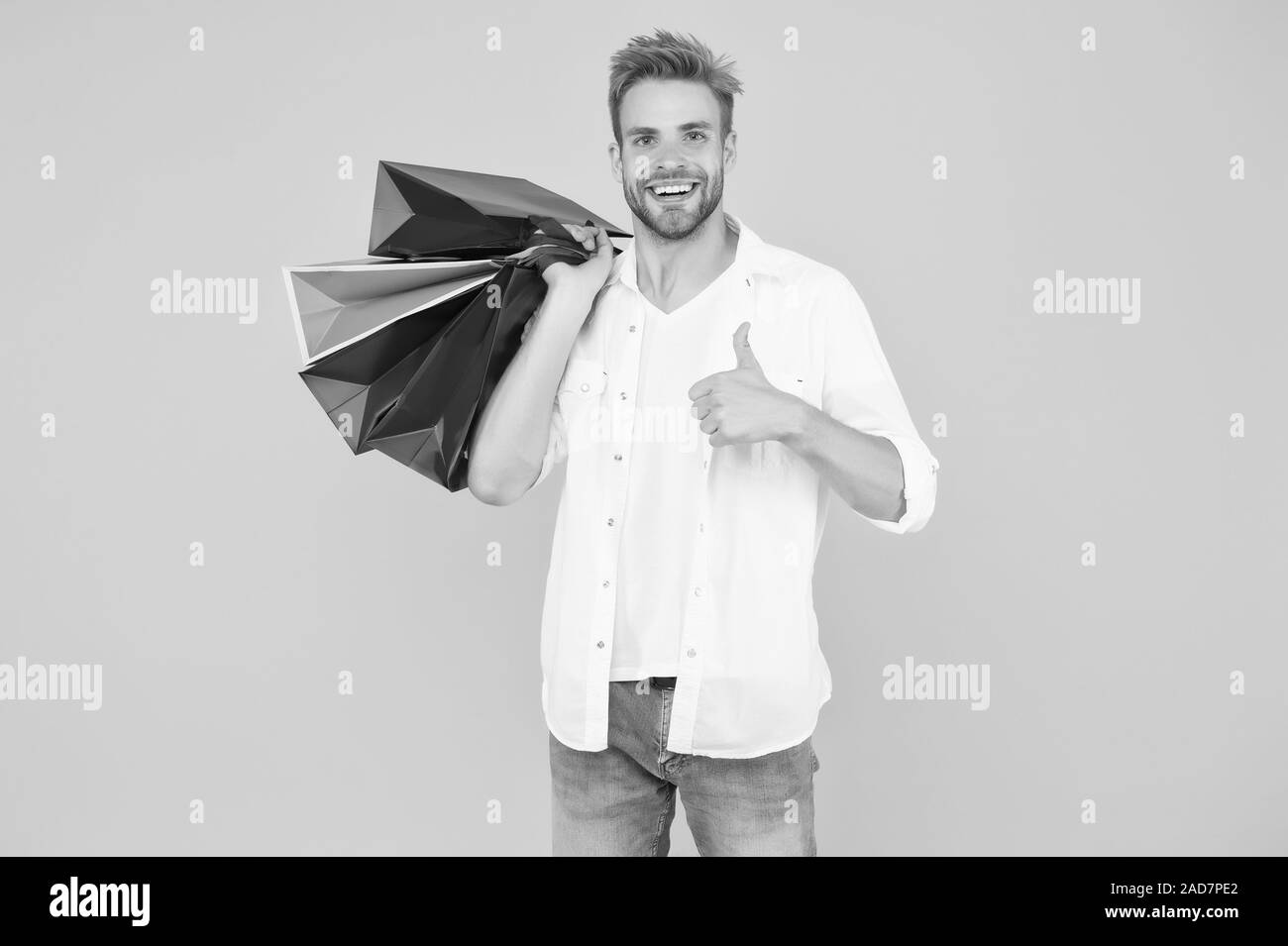 Happy cyber man Black and White Stock Photos & Images - Alamy