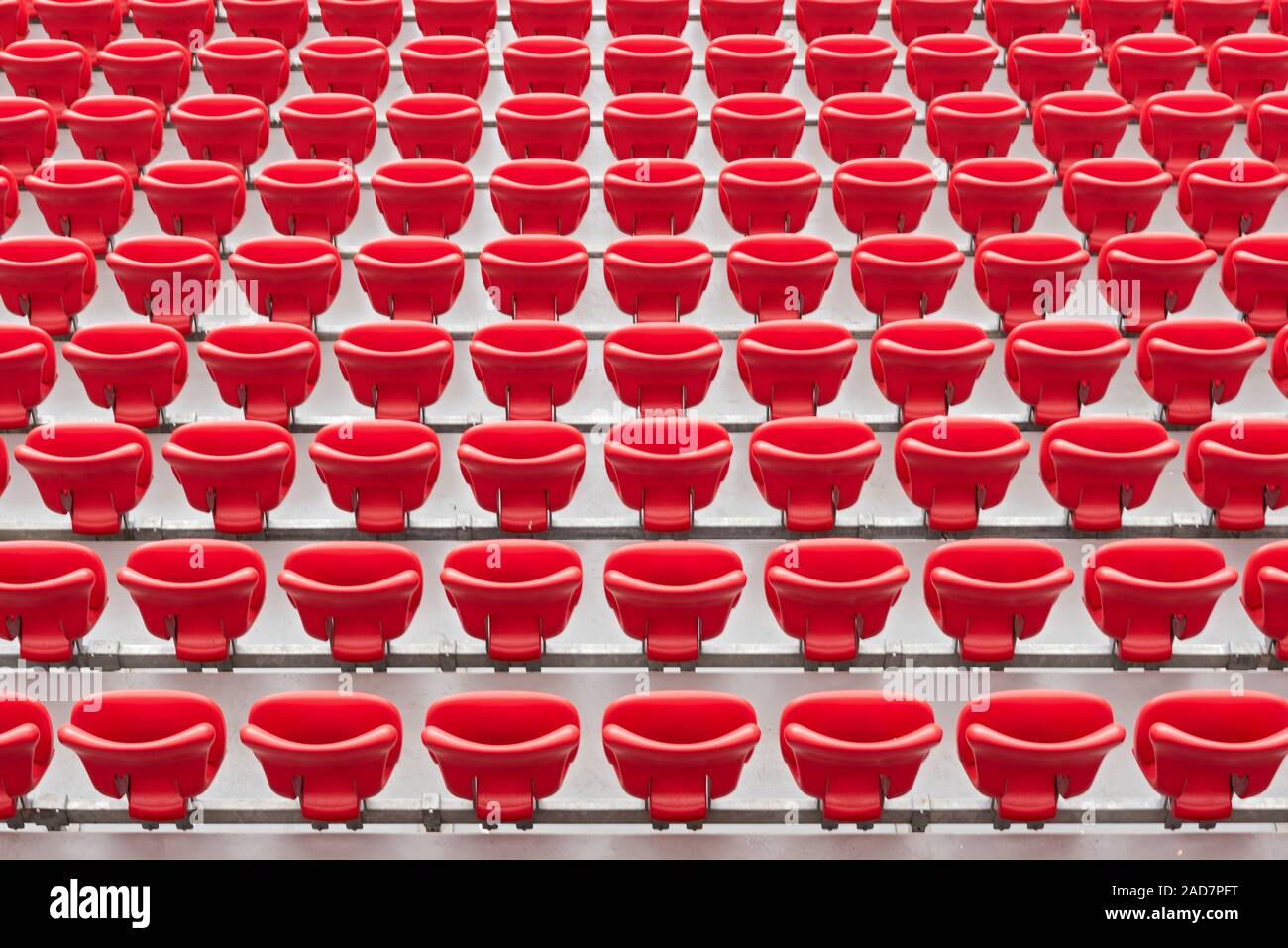 the red Stadium seats Stock Photo - Alamy