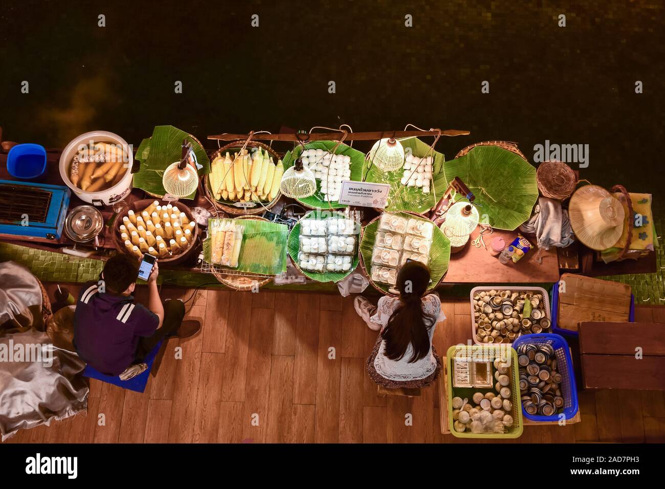 Iconsiam ,Thailand -Oct 30,2019: Ground floor floating market in ...