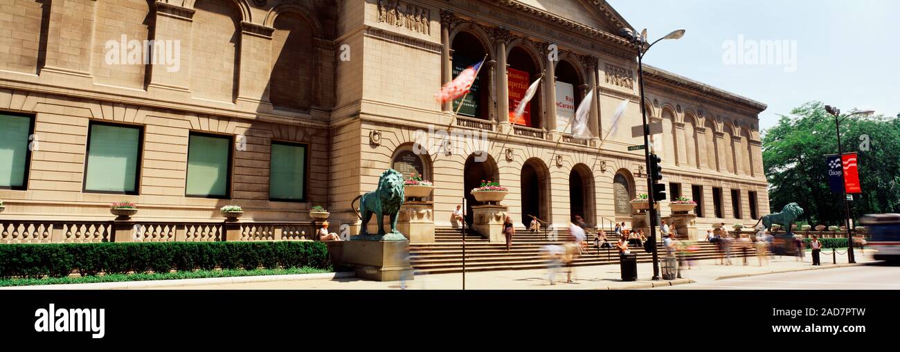 Facade of a museum, Art Institute Of Chicago, Chicago, Illinois, USA ...