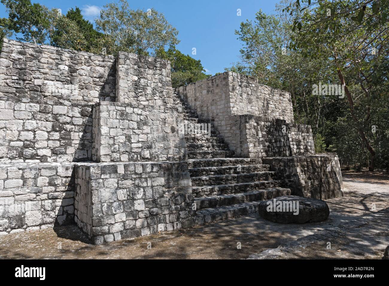 The ruins of the ancient Mayan city of calakmul, campeche, Mexico Stock ...