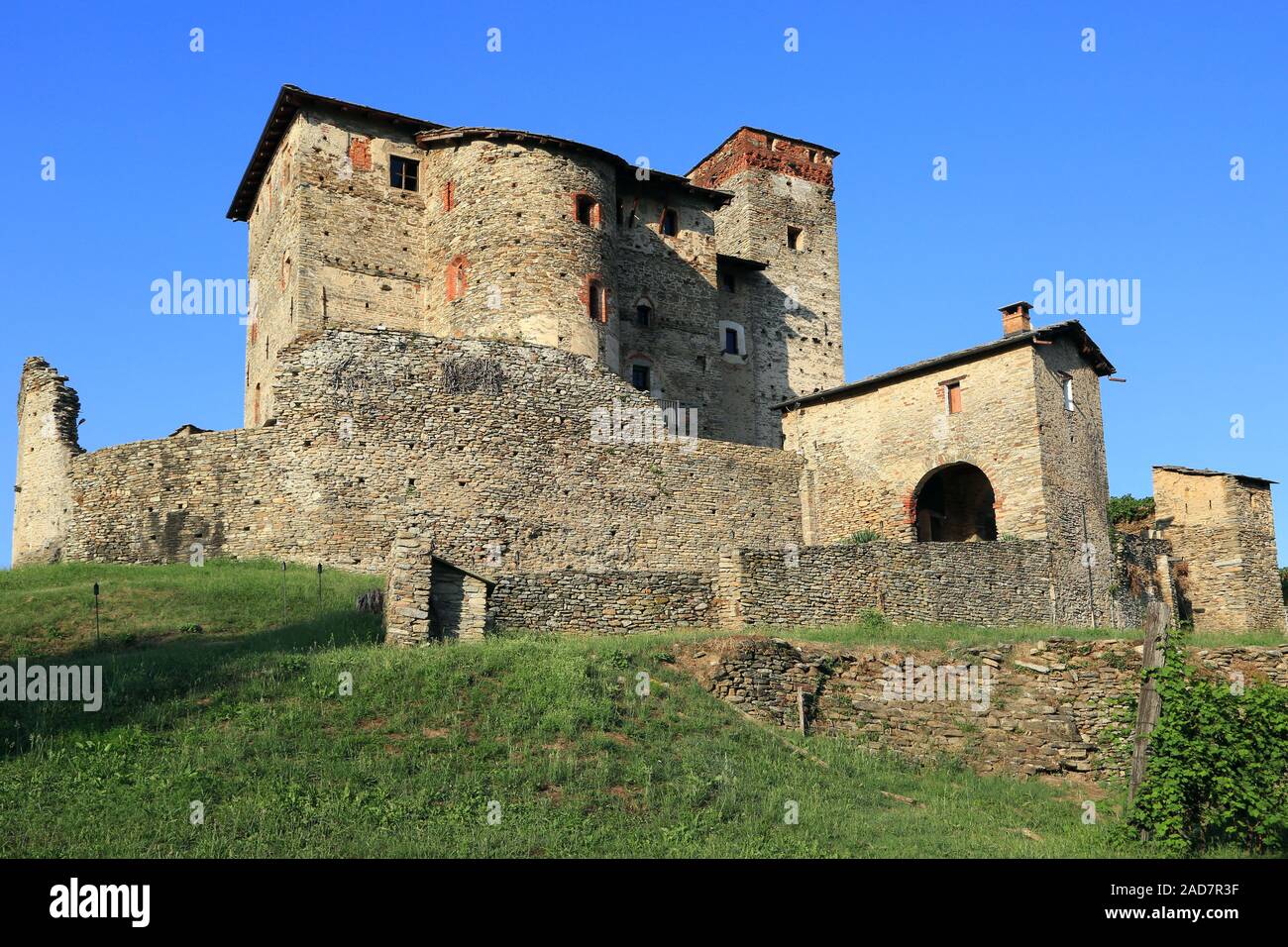 Castello di Bagnolo Castle, Italy, Piedmont.Popular wedding venue Stock ...