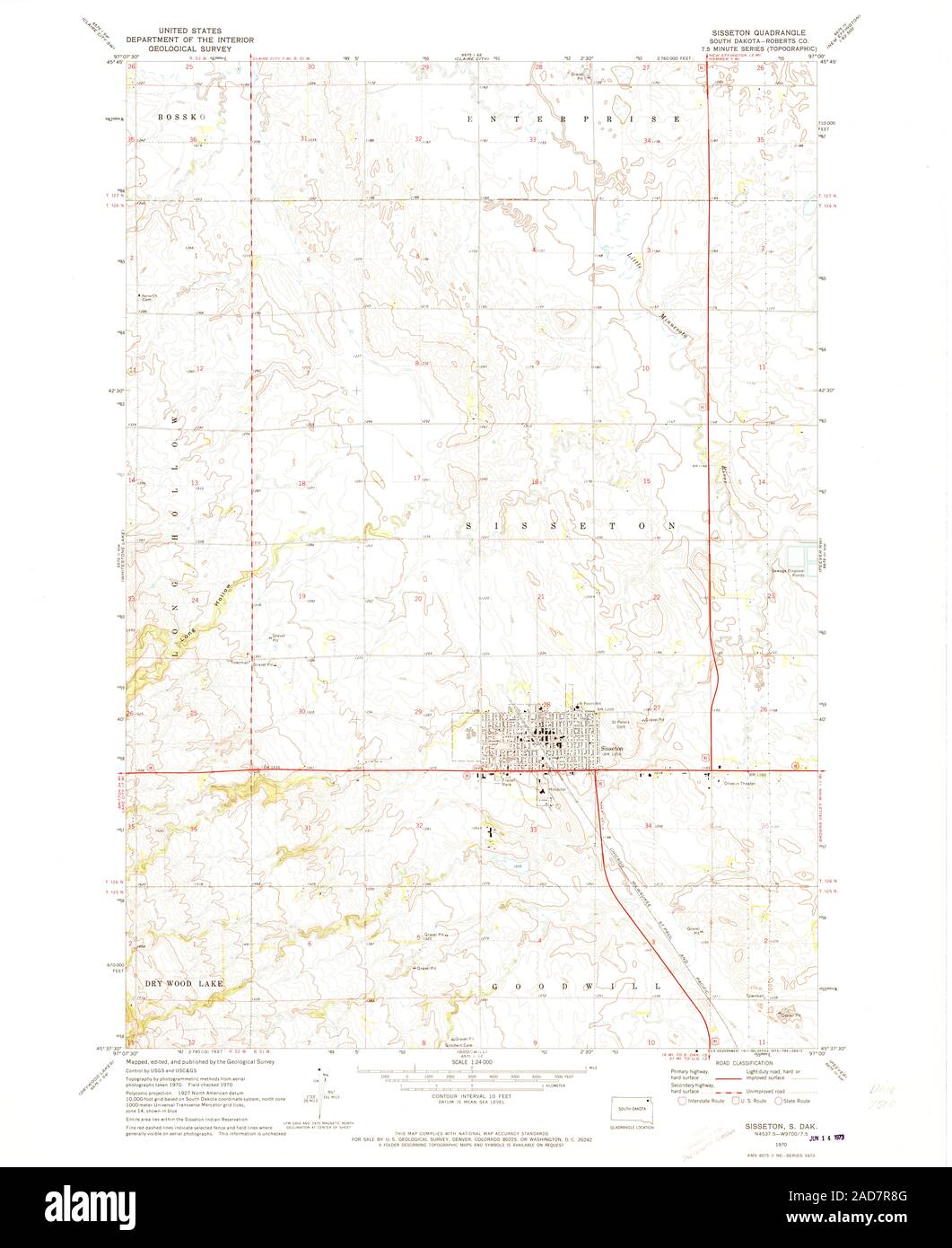 Map of sisseton hi-res stock photography and images - Alamy