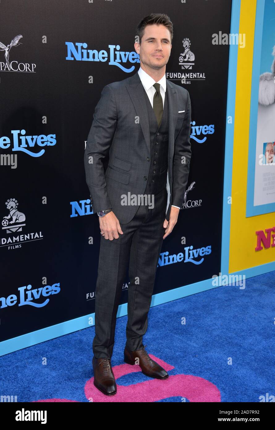 LOS ANGELES, CA. August 1, 2016: Actor Robbie Amell at the world ...