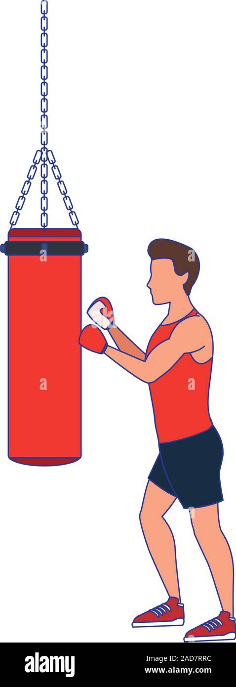 Man boxing on power Stock Vector Images - Alamy