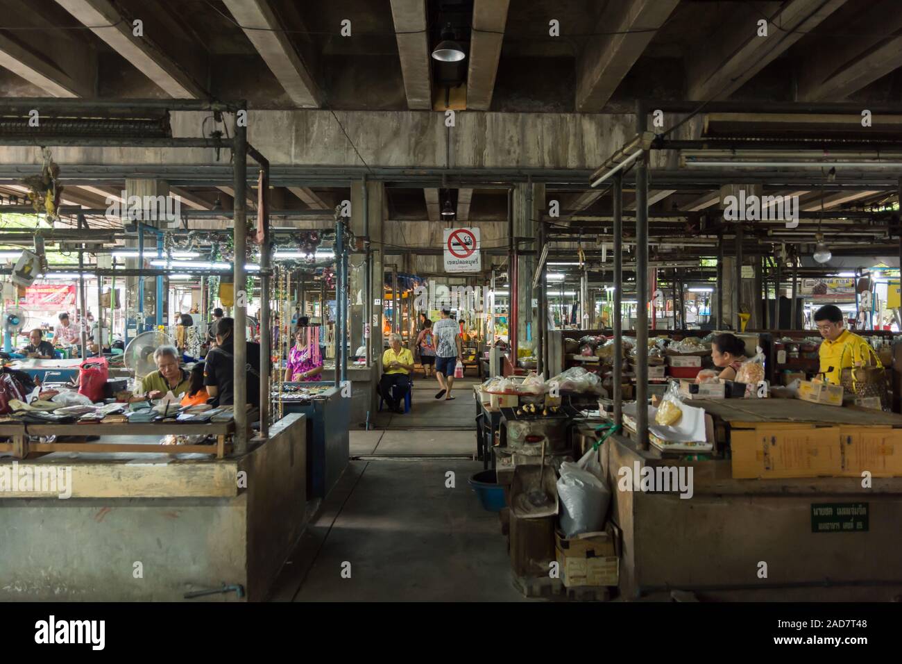 Bangkok,Thailand - Oct 29,2019 : Talat Phlu market in the morning,this ...