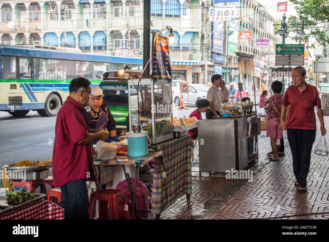 Bangkok,Thailand - Oct 29,2019 : Talat Phlu market in the morning,this ...