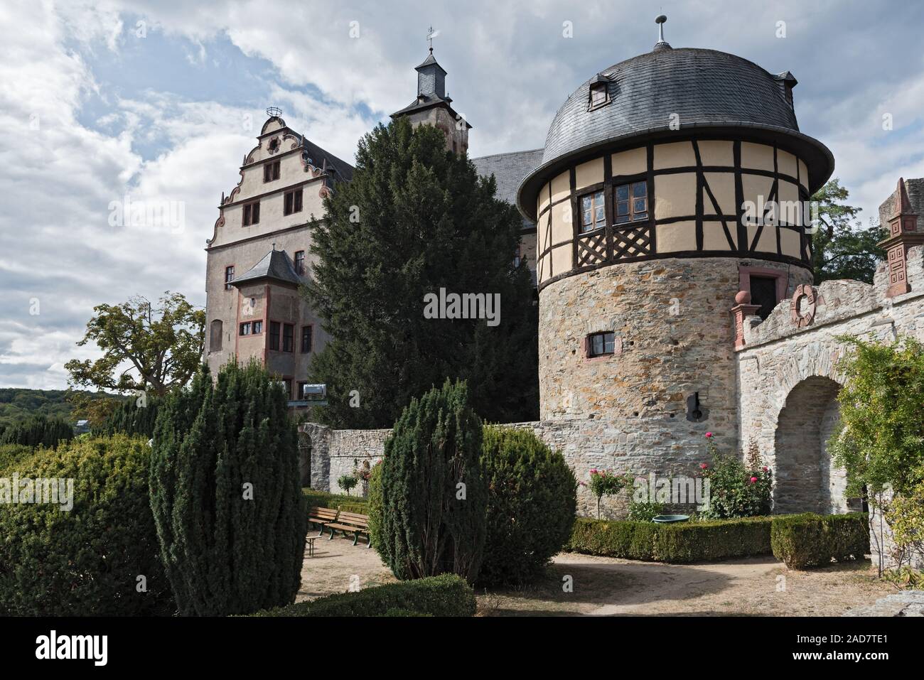High Middle Ages Rock castle in Kronberg im Taunus, Hesse, Germany ...