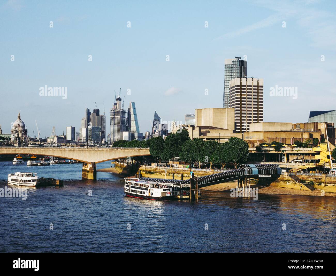 Waterloo sunset in London Stock Photo - Alamy