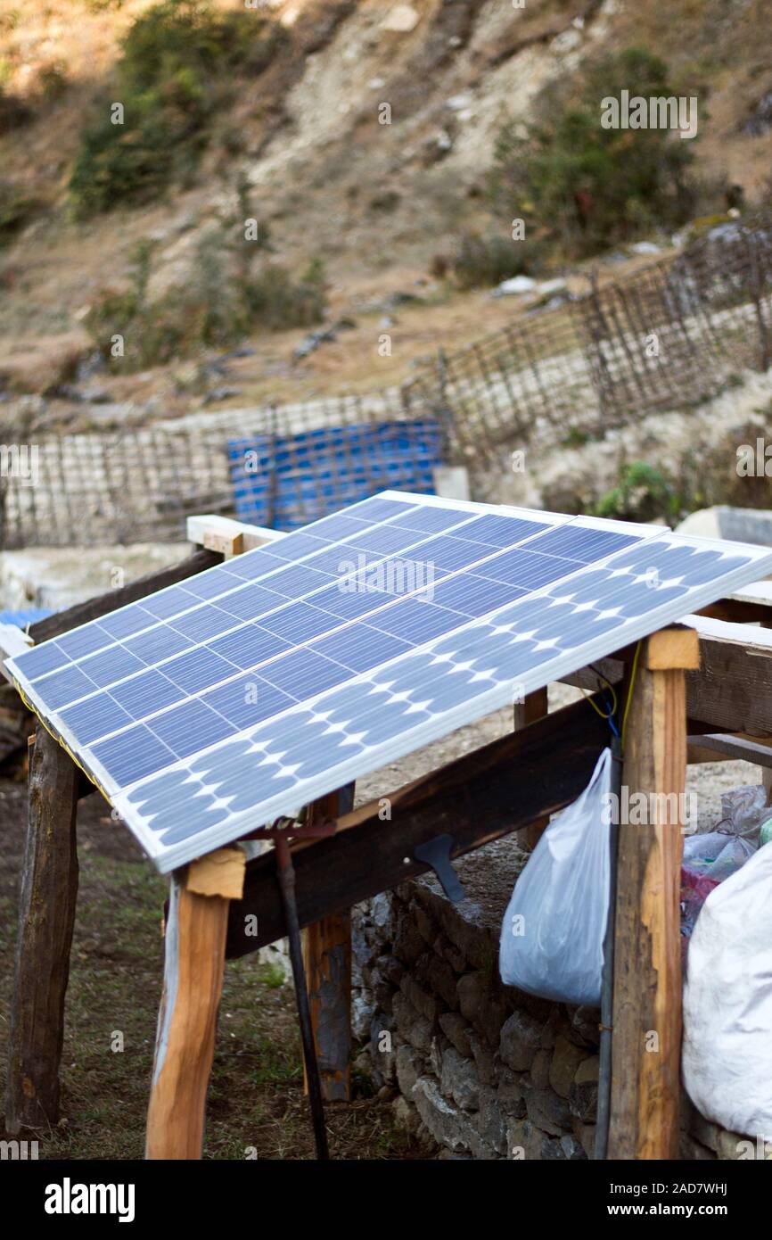 Nepal Renewable Energy Solar Panel High Resolution Stock Photography ...