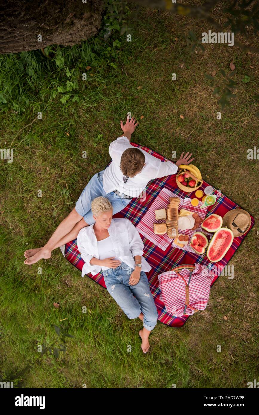 Picnic top view hi-res stock photography and images - Alamy