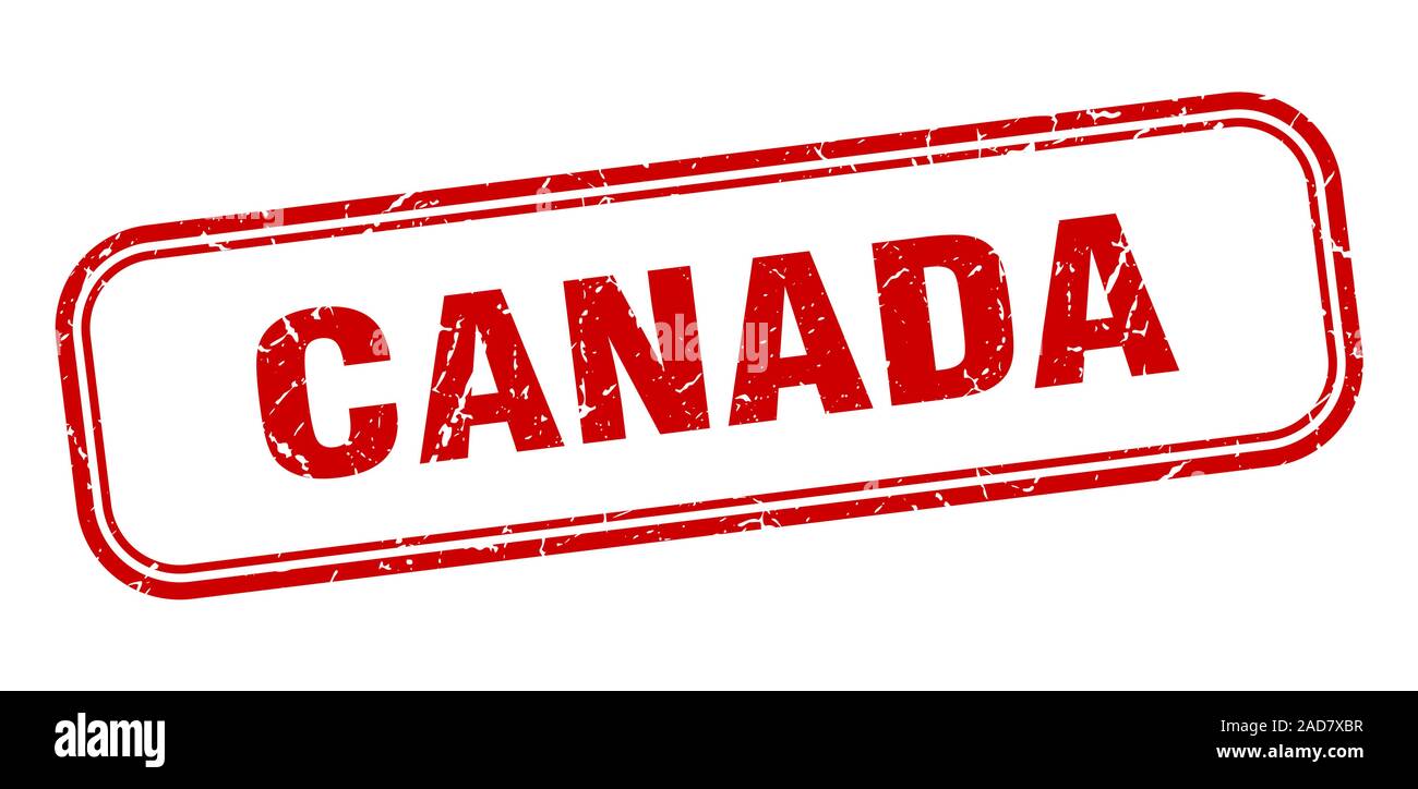 Canada red square stamp hi-res stock photography and images - Alamy