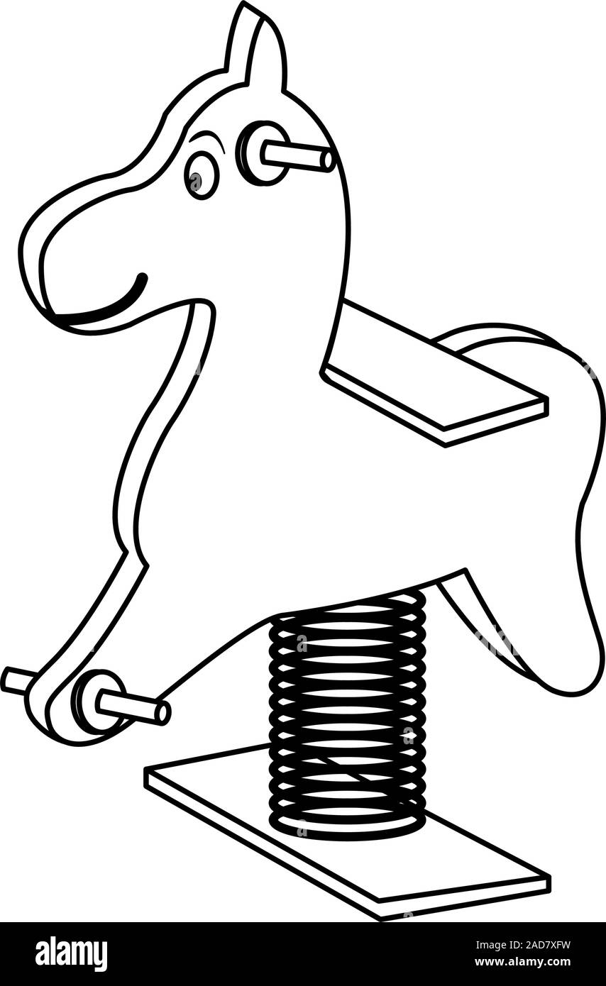 spring swing horse icon, flat design Stock Vector Image & Art - Alamy