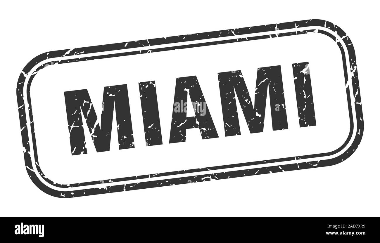 Miami stamp. Miami black grunge isolated sign Stock Vector Image & Art ...