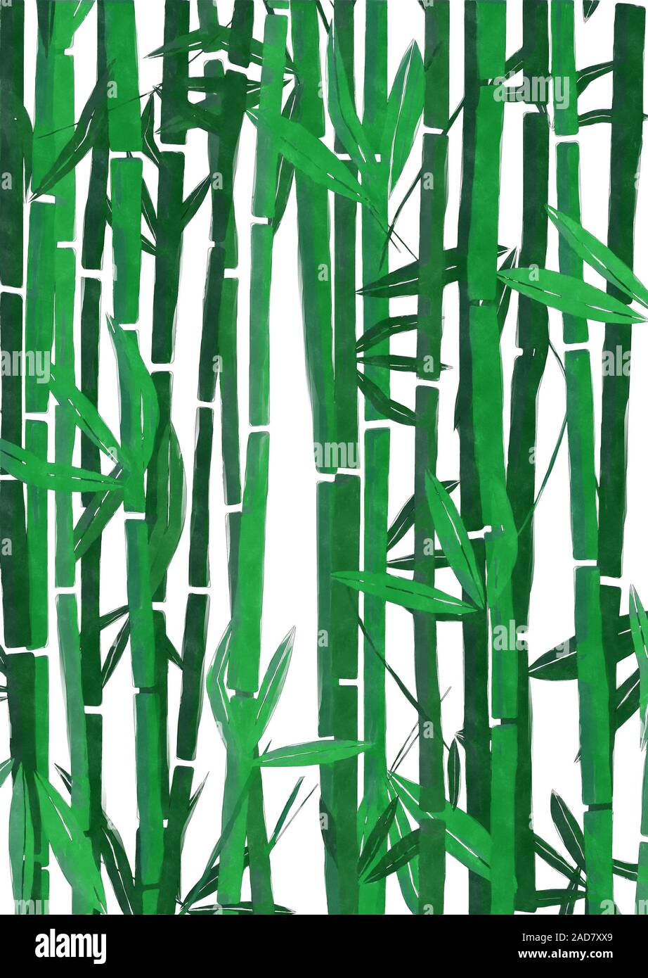 Bamboo leaf watercolour hi-res stock photography and images - Alamy